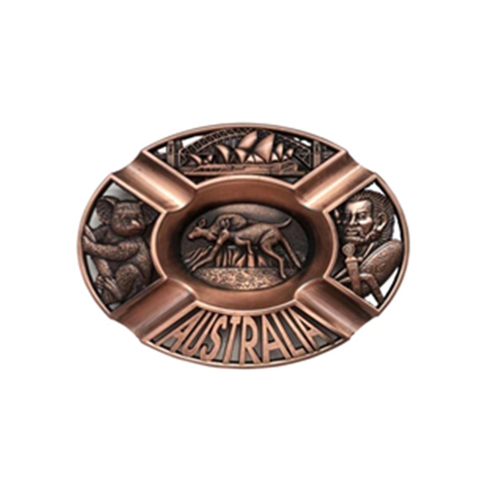 Ash Tray Two Roos Bronze Boxed