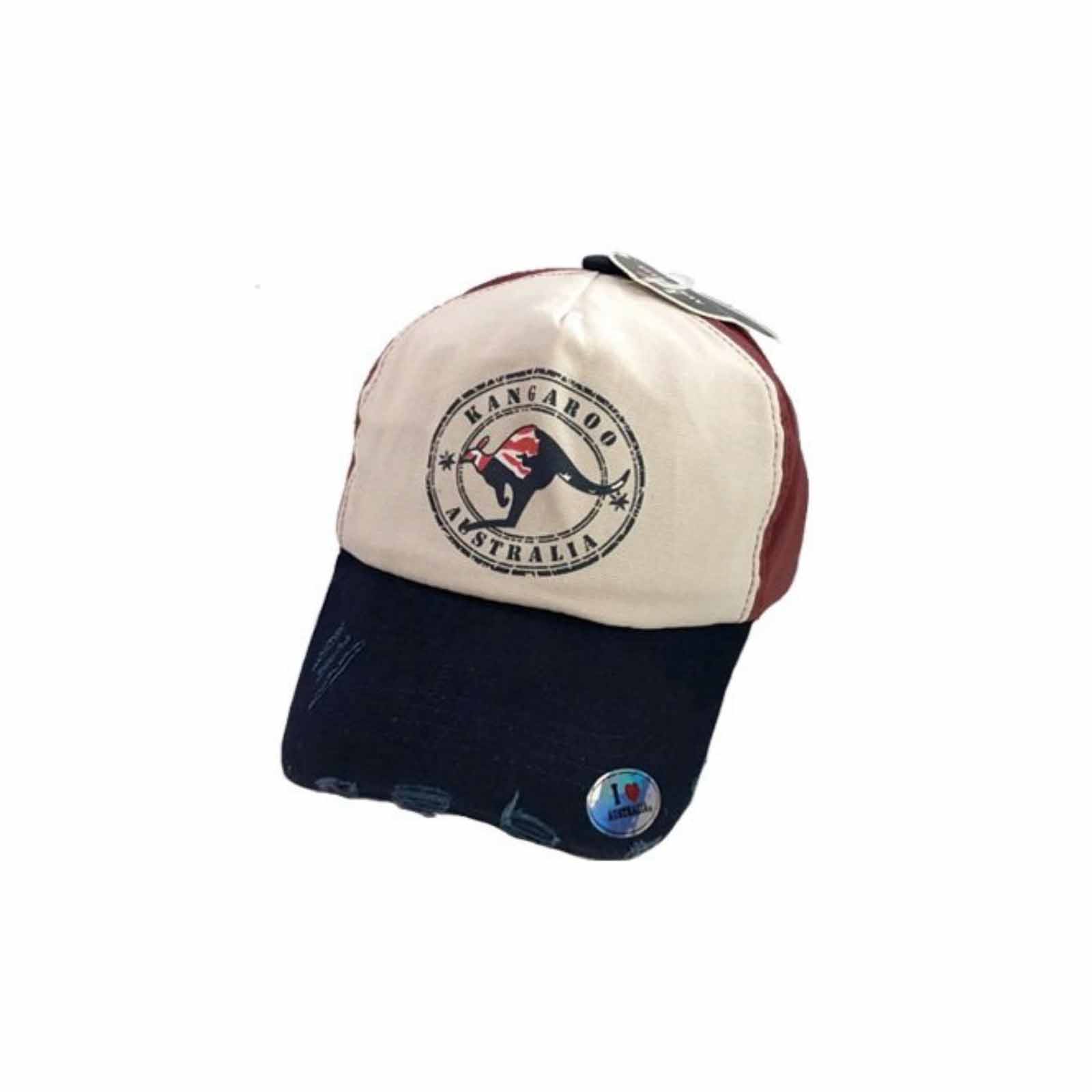 Cap Flying Kangaroo Australia Red