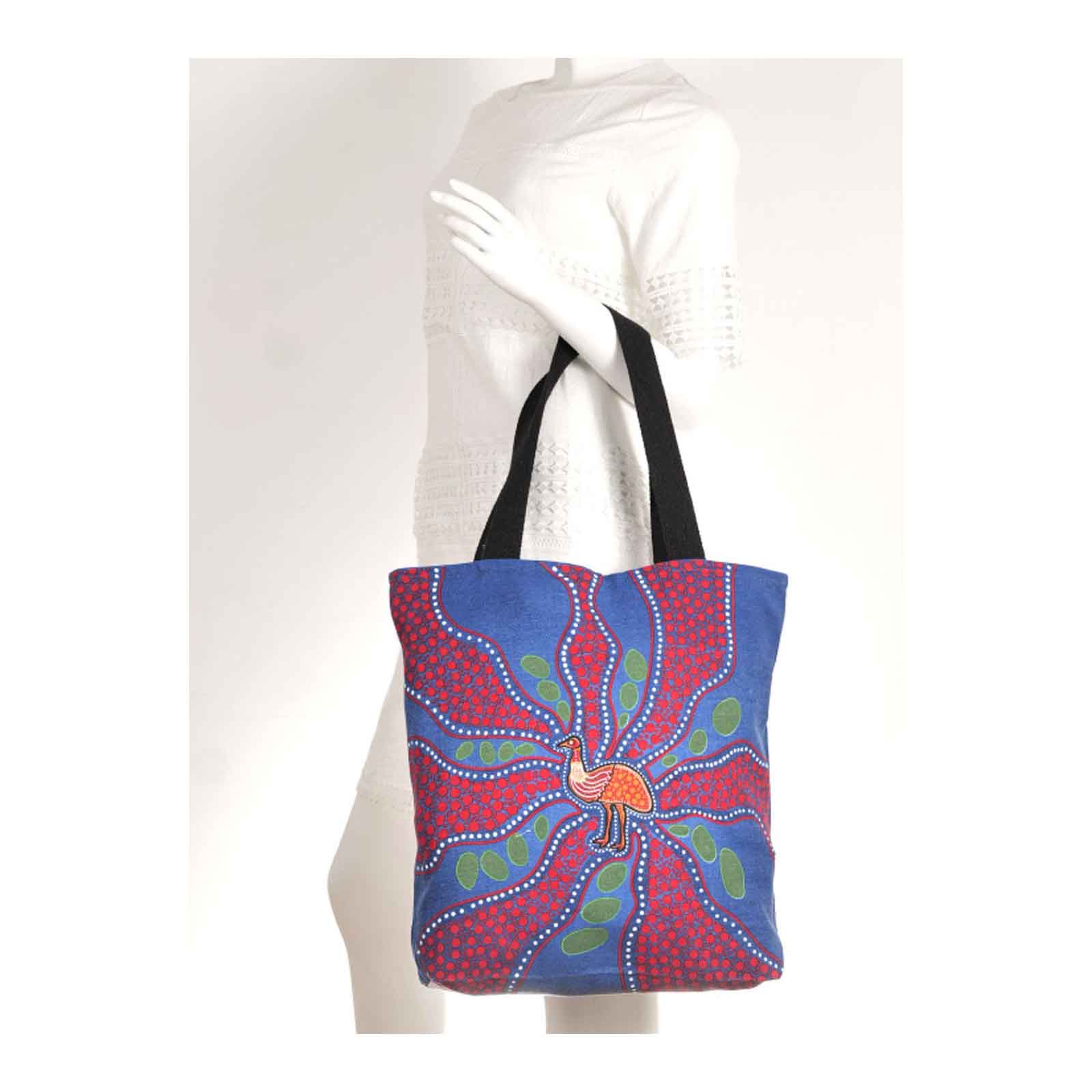 Cotton-Canvas Tote Bag Emu Egg Hunting Time 43x38cm