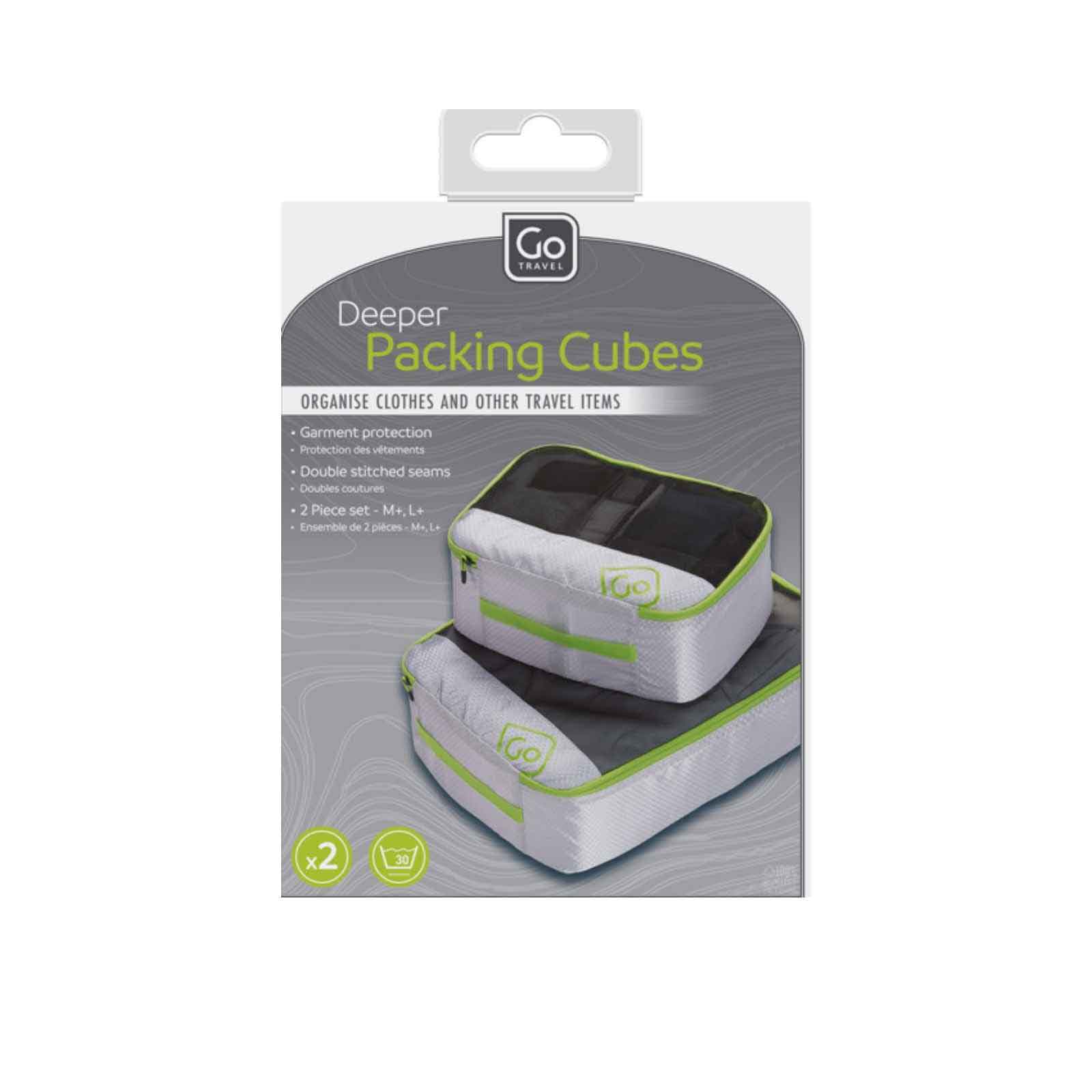 Go Travel Deeper Packing Cubes Green