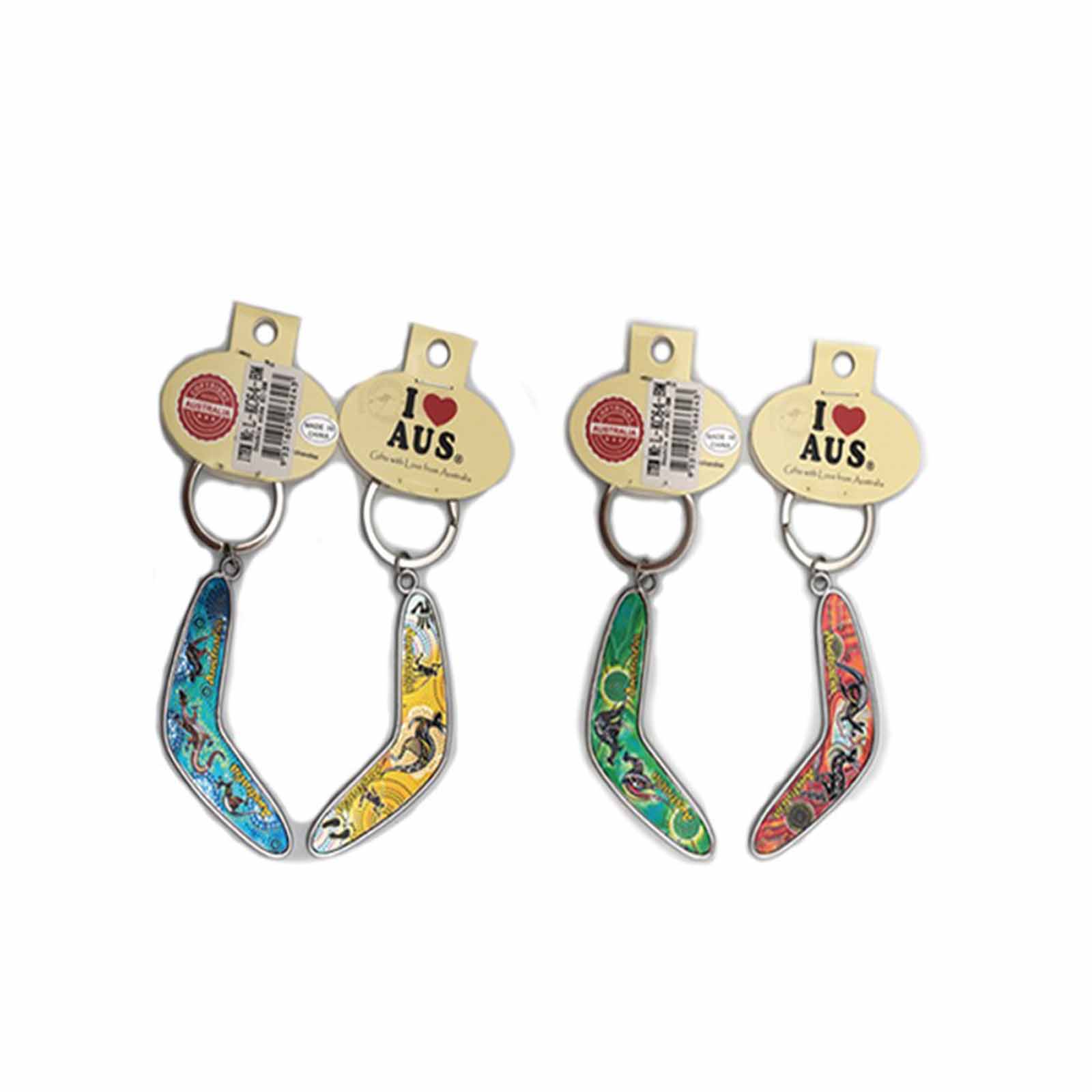 Key Ring Double Side Boomerang Shape