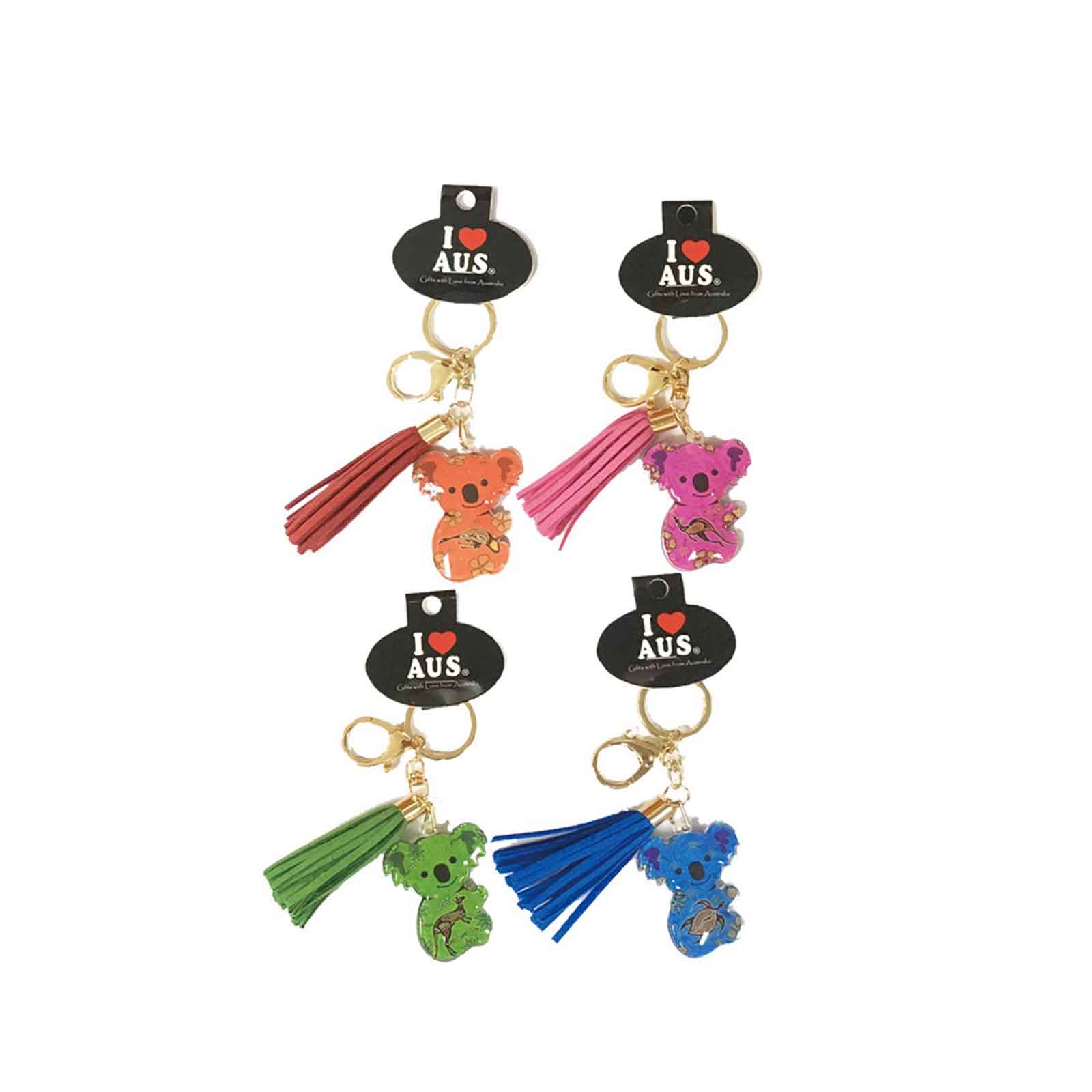 Key Ring Koala With Tassel Aboriginal
