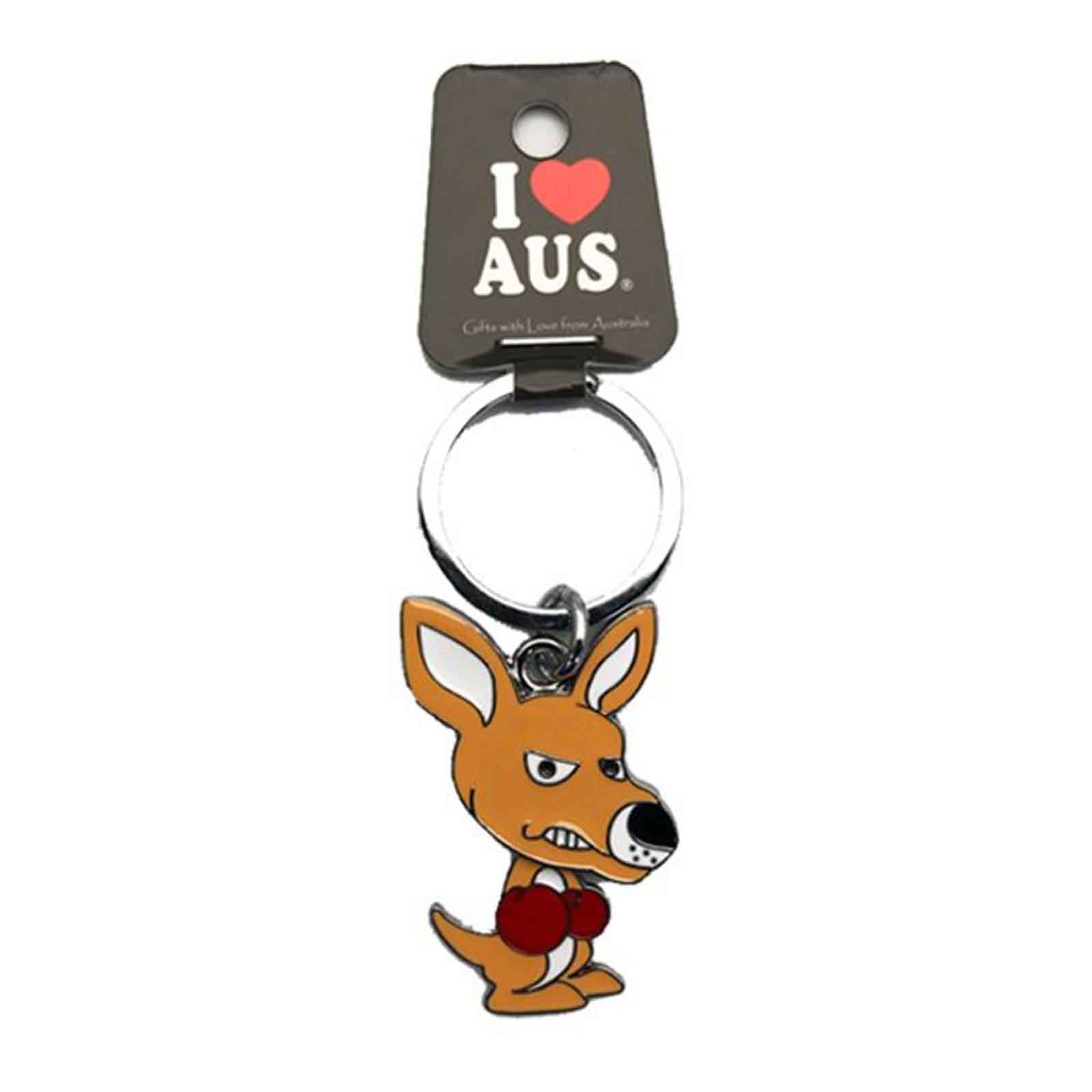 Key Ring Wiggling Boxing Kangaroo