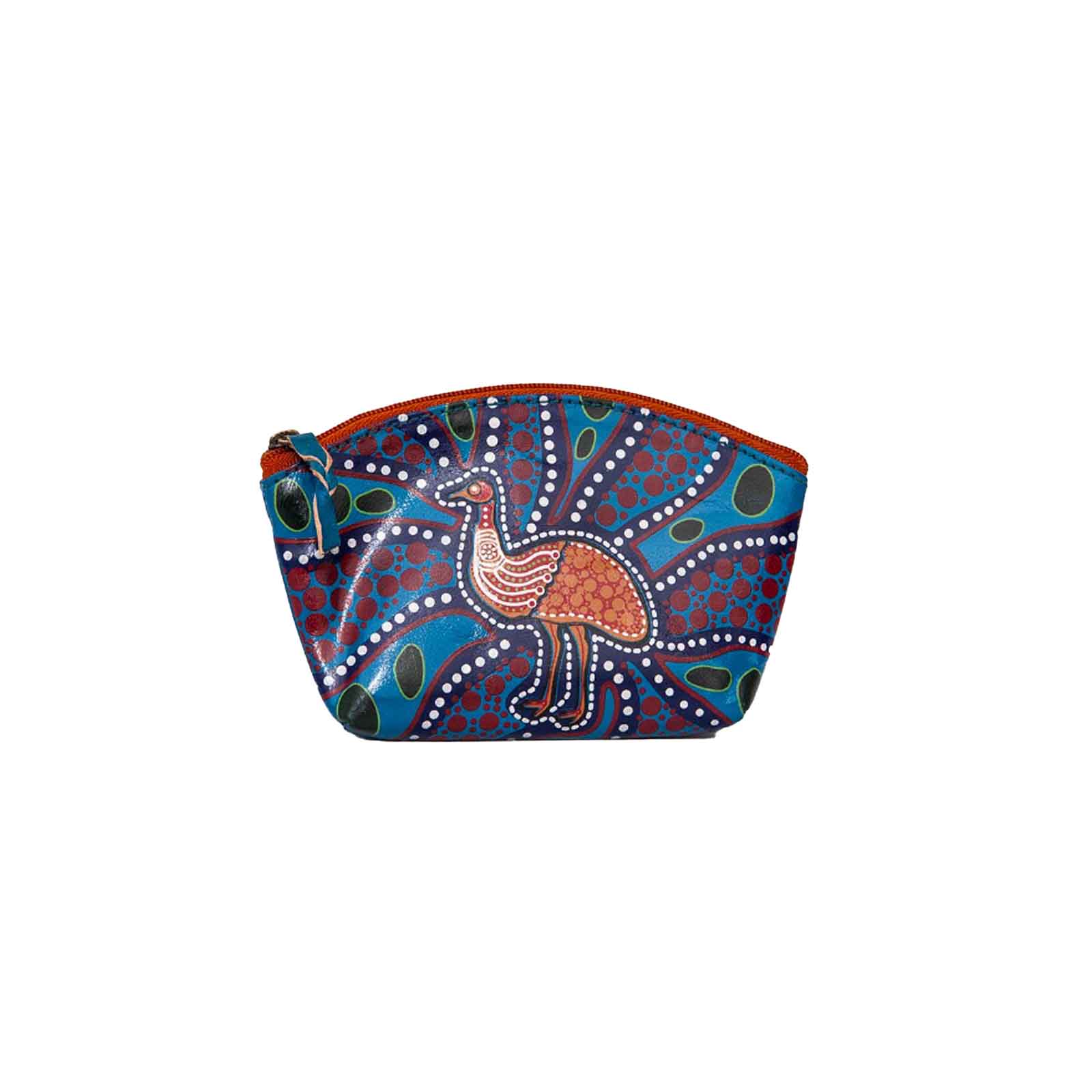 Leather Purse Medium Emu Egg Hunting Time