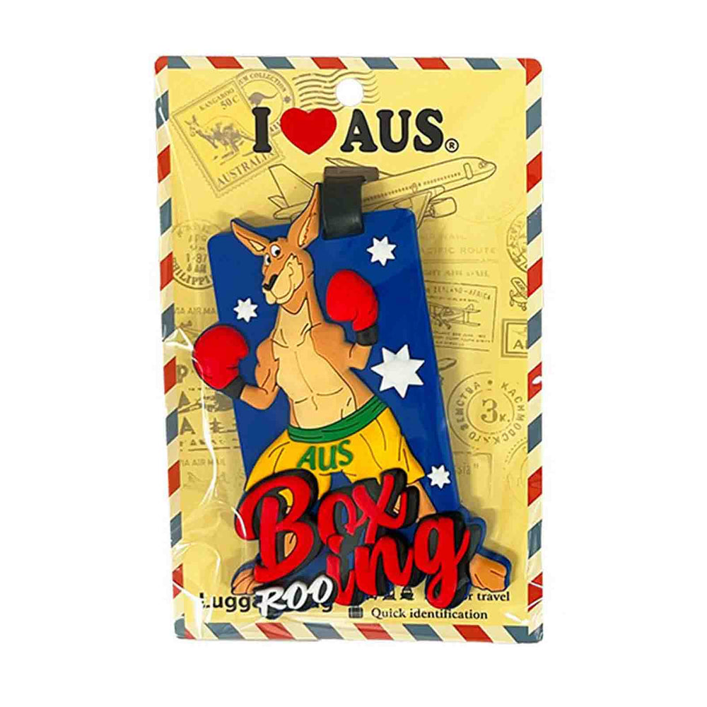 Luggage Tag Boxing Kangaroo