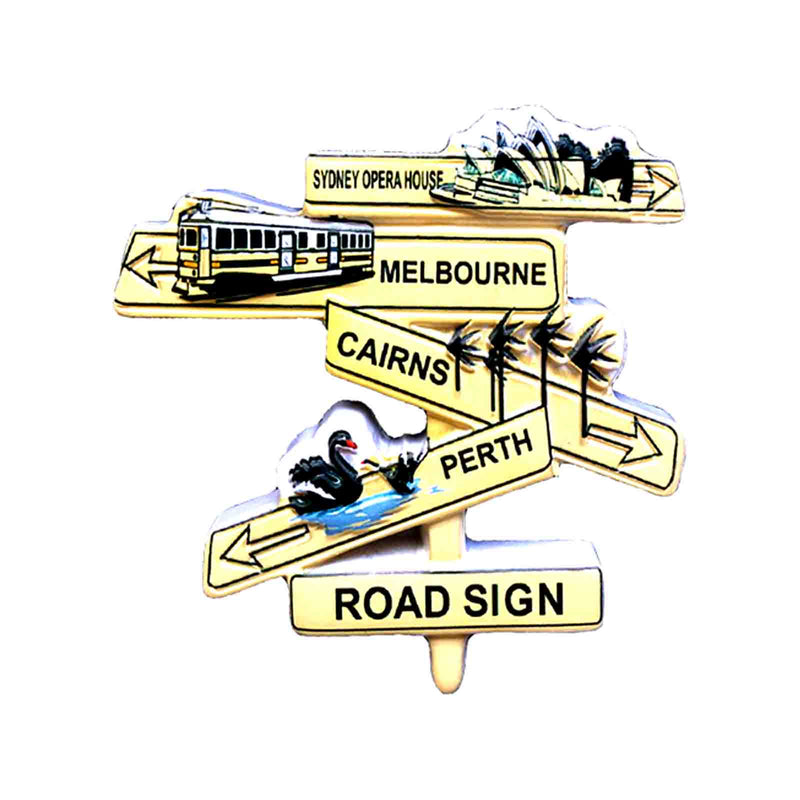 Magnet Resin Road Sign Cities