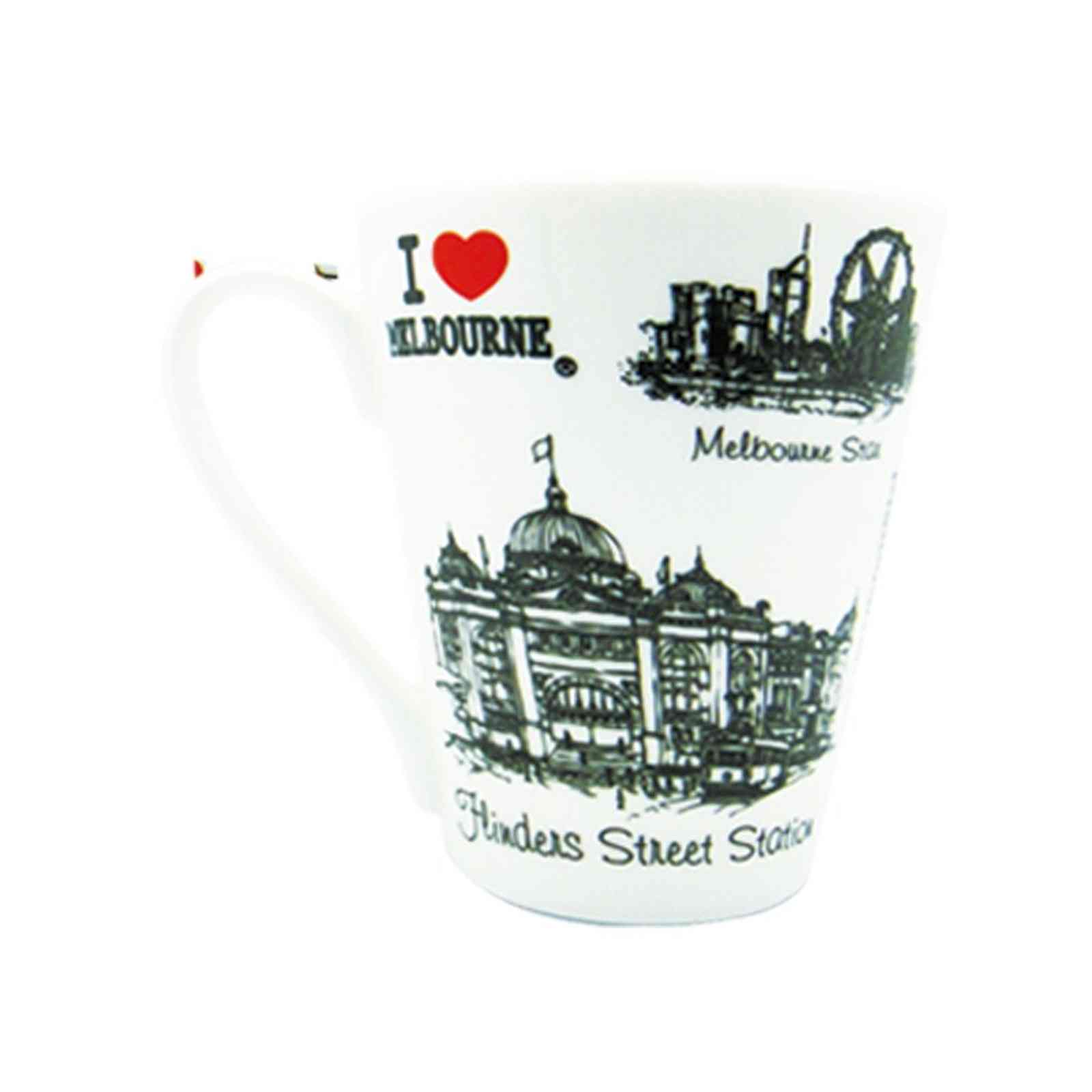 Mug Black & White Melbourne Icons