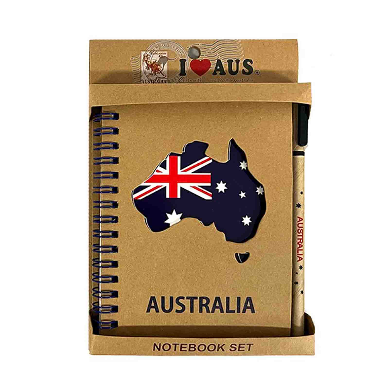 Notebook & Pen Set Aus Map