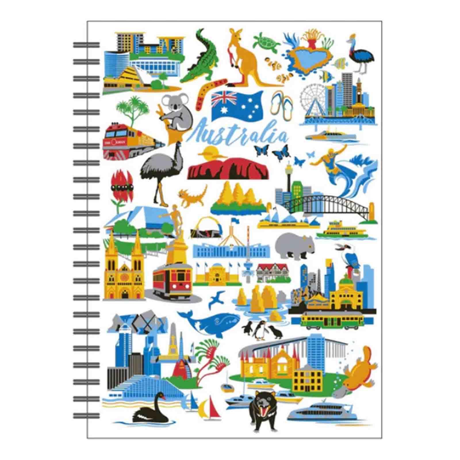 Notebook Spiral Australian Icons
