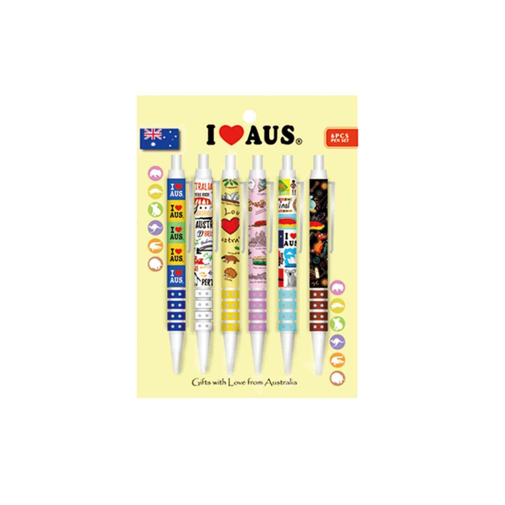 Pen 6 Pack Assorted AUS Designs