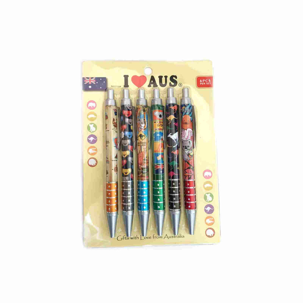 Pen 6 Pack Australian Assorted Designs