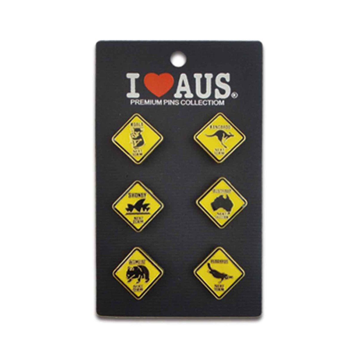 Pin Set 6 Pcs Road Signs
