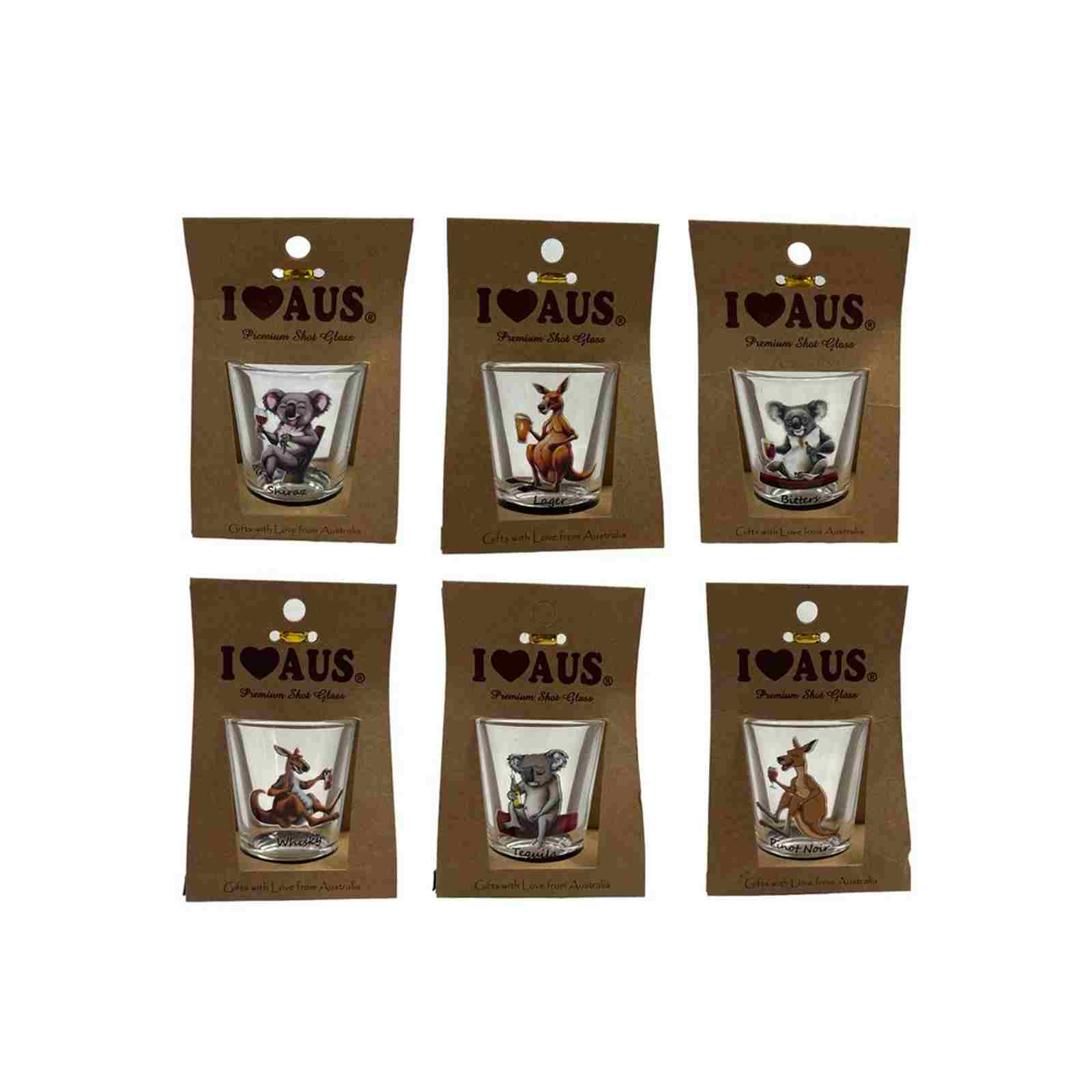 Shot Glass Roo and Koala Assorted Designs