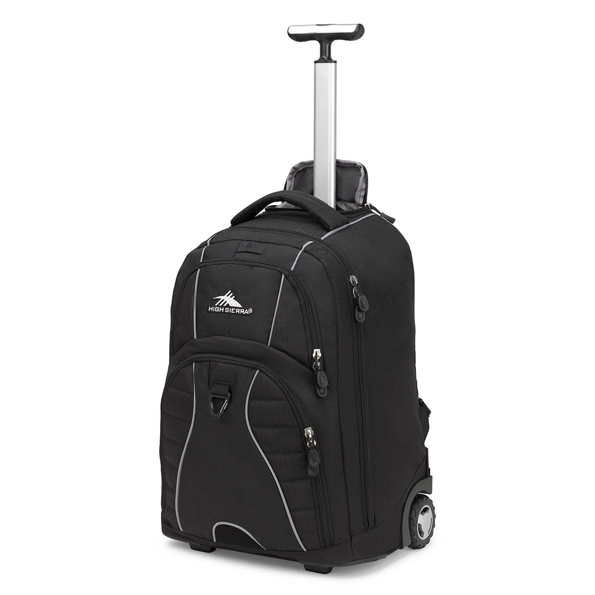 High Sierra Freewheel Wheeled 17 Inch Laptop Backpack Black